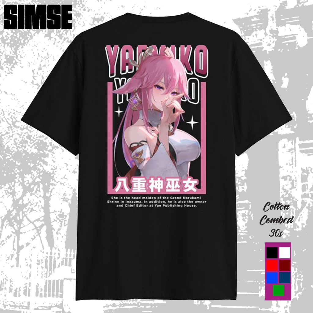 T-shirt For Adult Men DTF Screen Printing YAE MIKO GENSHIN IMPACT HAND ...