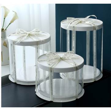 [Round Cake Mica Box] Tube Mica Box, Round Tart Cake Box, Money Cake ...