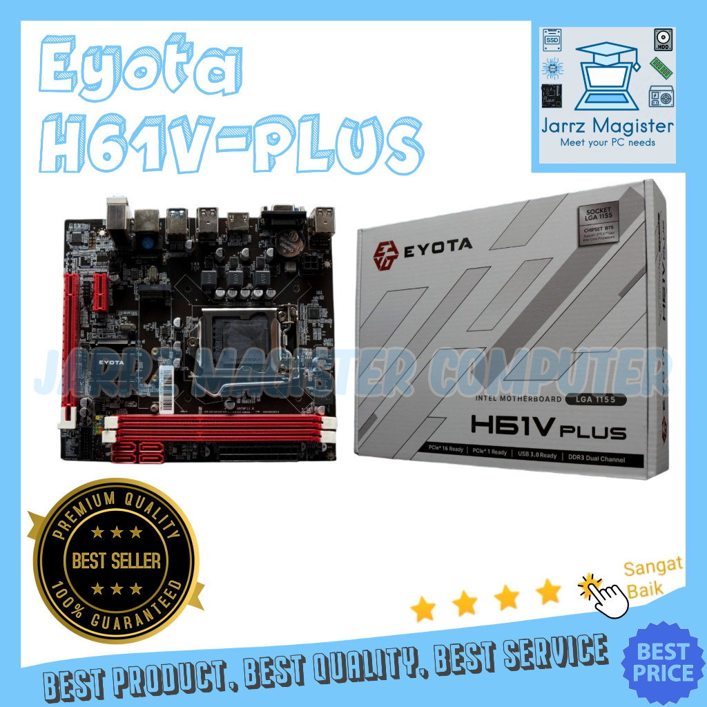 Eyota H61 H61V-PLUS Intel LGA 1155 DDR3 Motherboard | Eyota H61V-PLUS ...