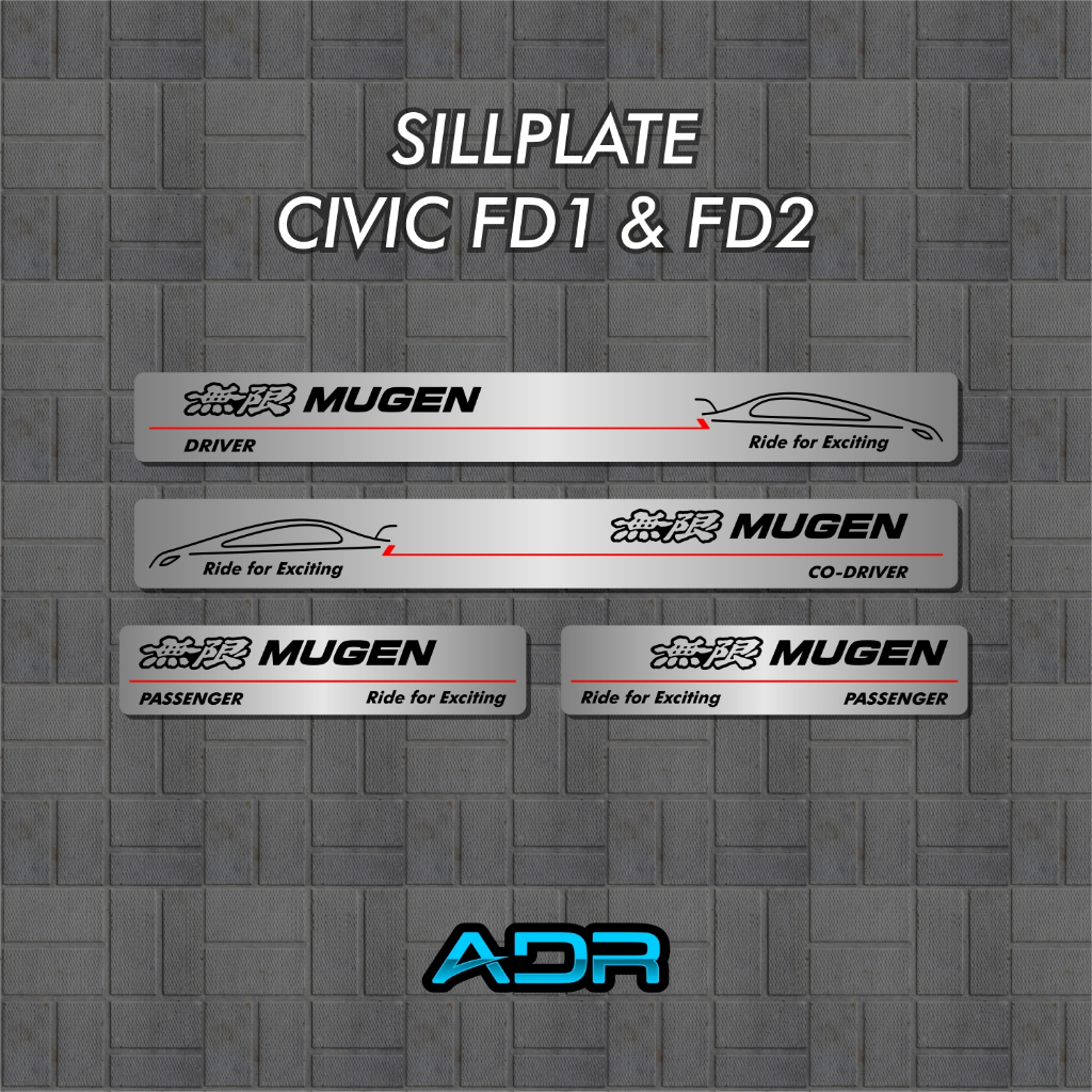 Sillplate Honda Civic FD1 FD2 FD2R Mugen Type R | Shopee Philippines