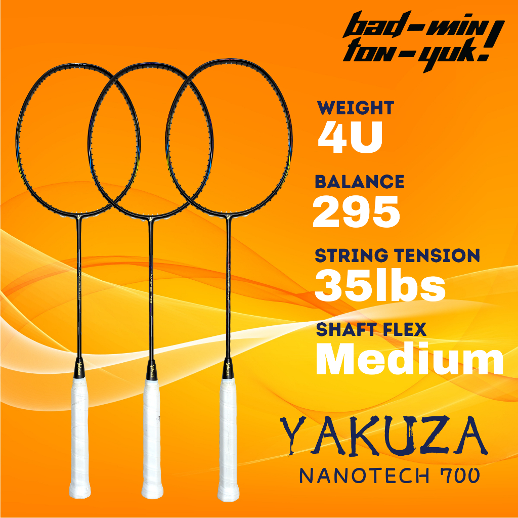 Yakuza Nanotech 700 35lbs Racket Badminton Badminton Racket | Shopee ...