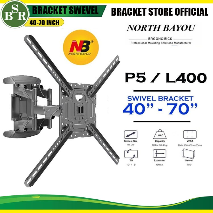 Swivel TV Bracket 75 70 65 55 50 43 inch Swivel TV Brecket NB P5 ...