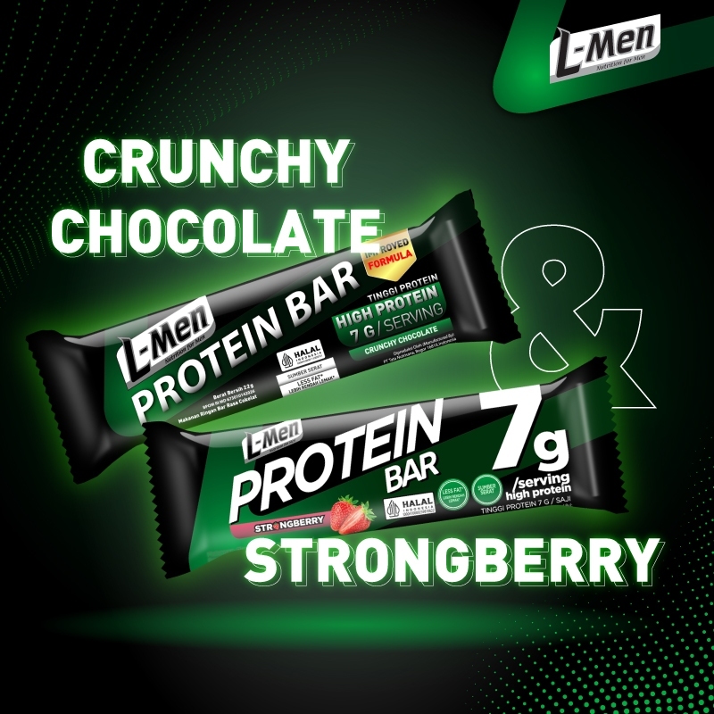 L-men Protein Bar Crunchy Chocolate Strongberry 1 Sachet/LMen Healthy ...