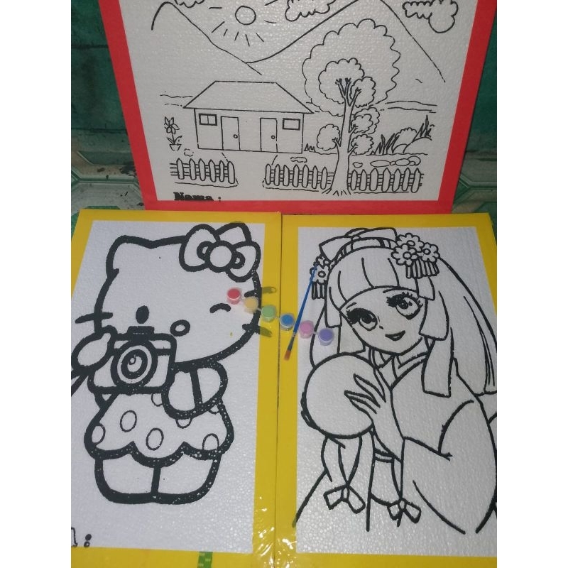 Styrofoam 3 PICS + PAINT AND BRUSH/STYROFOAM PAINTING/STYROFOAM IMAGE ...