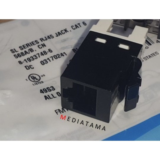 HITAM Amp Modular jack cat6 Black commscope cat 6 Black | Shopee ...