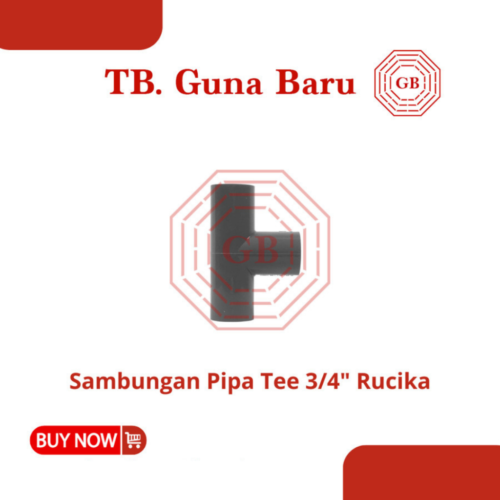 Pipe Connection Fittings PVC Tee AW 3/4" Tee AW 3/4 Inch Rucika ...