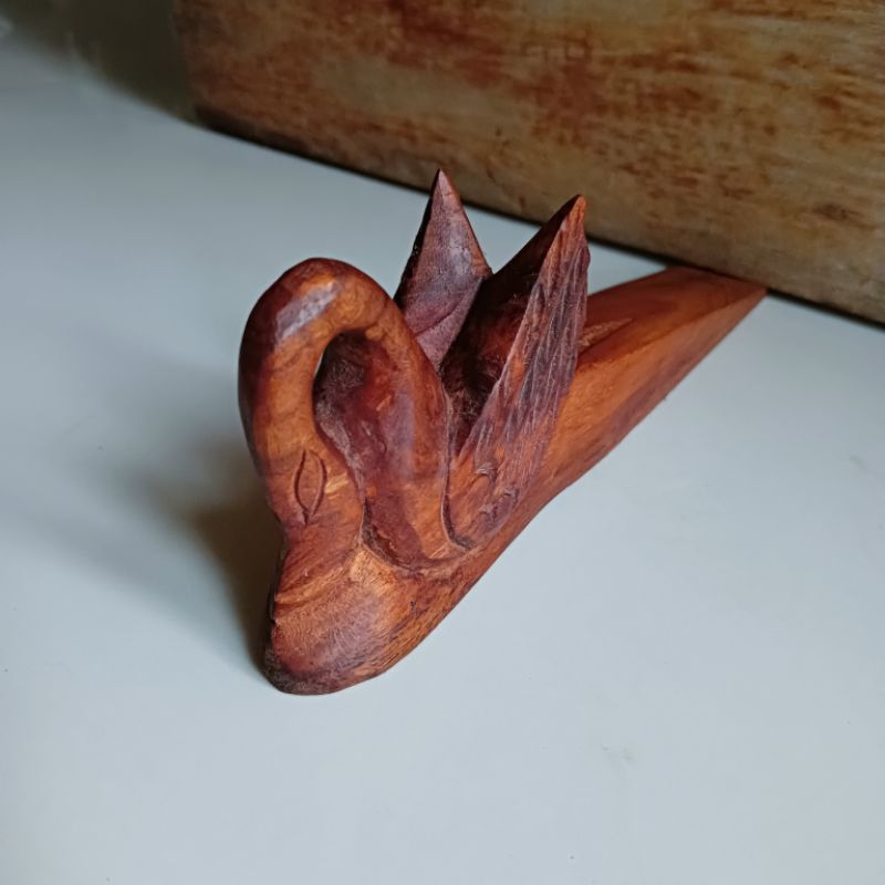 KAYU Teak Wood Door Block in the Shape of a Defect Swan | Shopee ...
