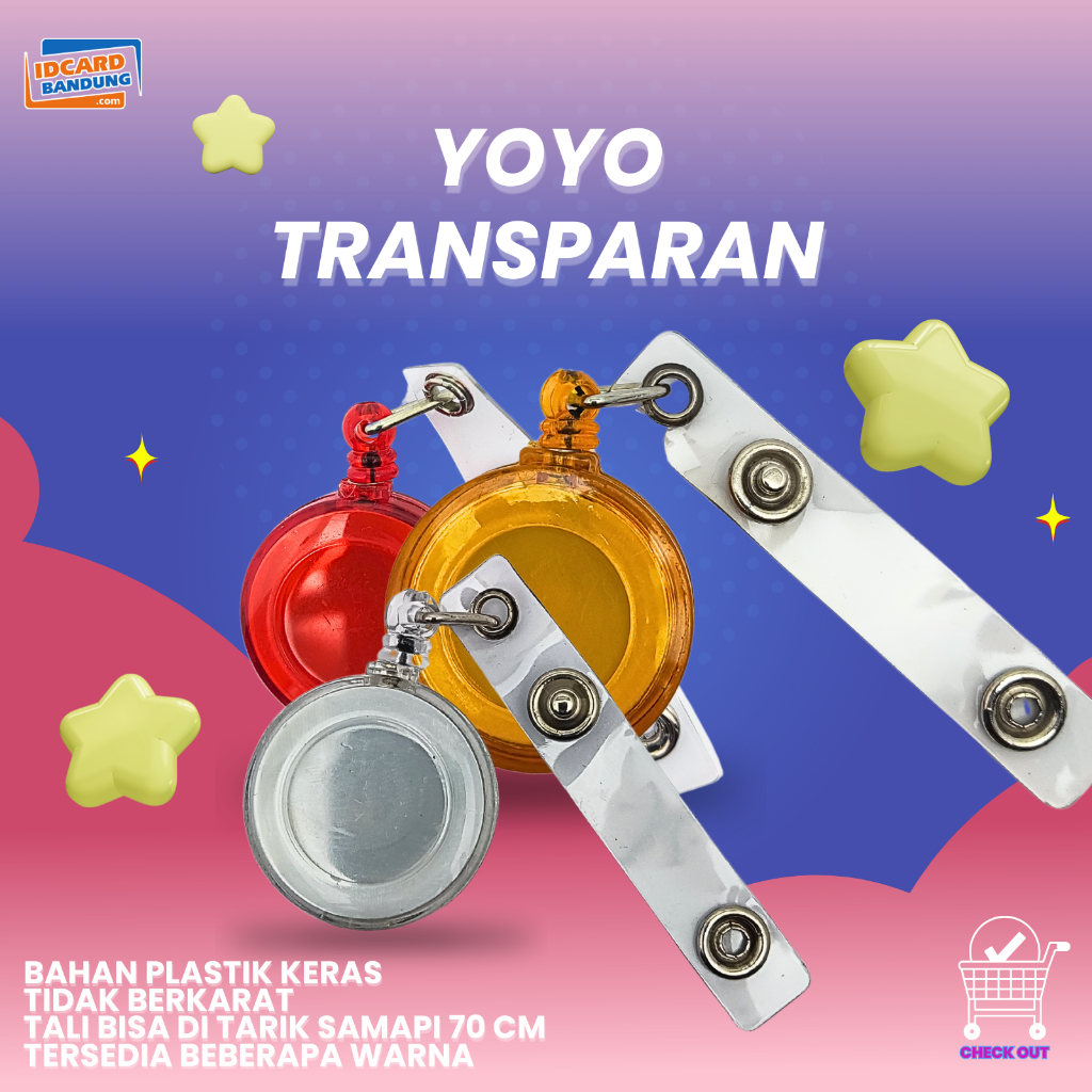 GANTUNGAN Transparent YOYO Id Card Rope Id Card Hang Tag Name Tag ...