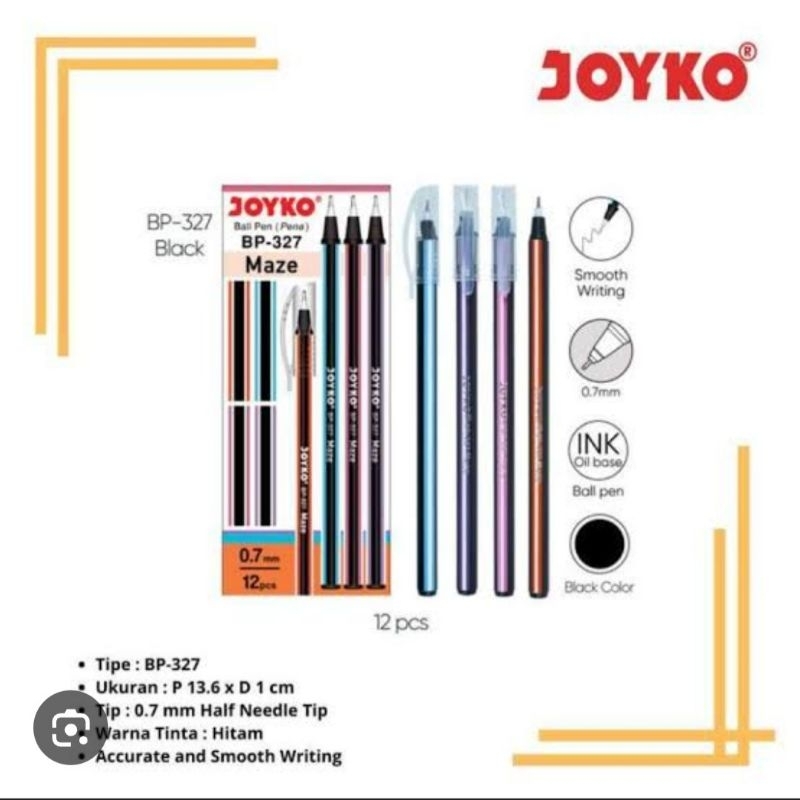 BALLPOINT JOYKO BP - 327 CONTENTS 12 (1LUSIN) | Shopee Philippines