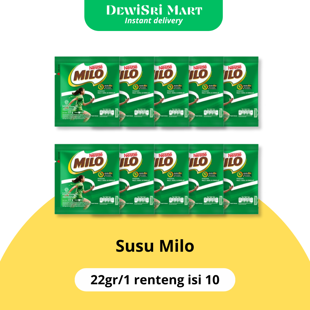 Milo milk 22gr 1 pack contains 10 sachets - Dewi Sri Mart | Shopee ...