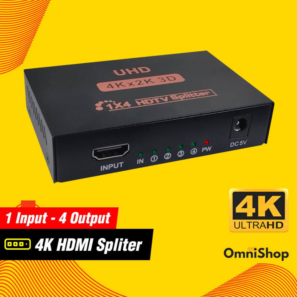 Hdmi Splitter 4K Full HD 4K | Hdmi Spliter 1 In 4 Out | Shopee Philippines