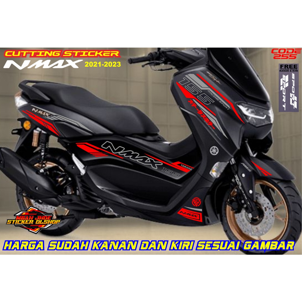 Cutting sticker for yamaha new n max motorbike, black body-255 | Shopee ...
