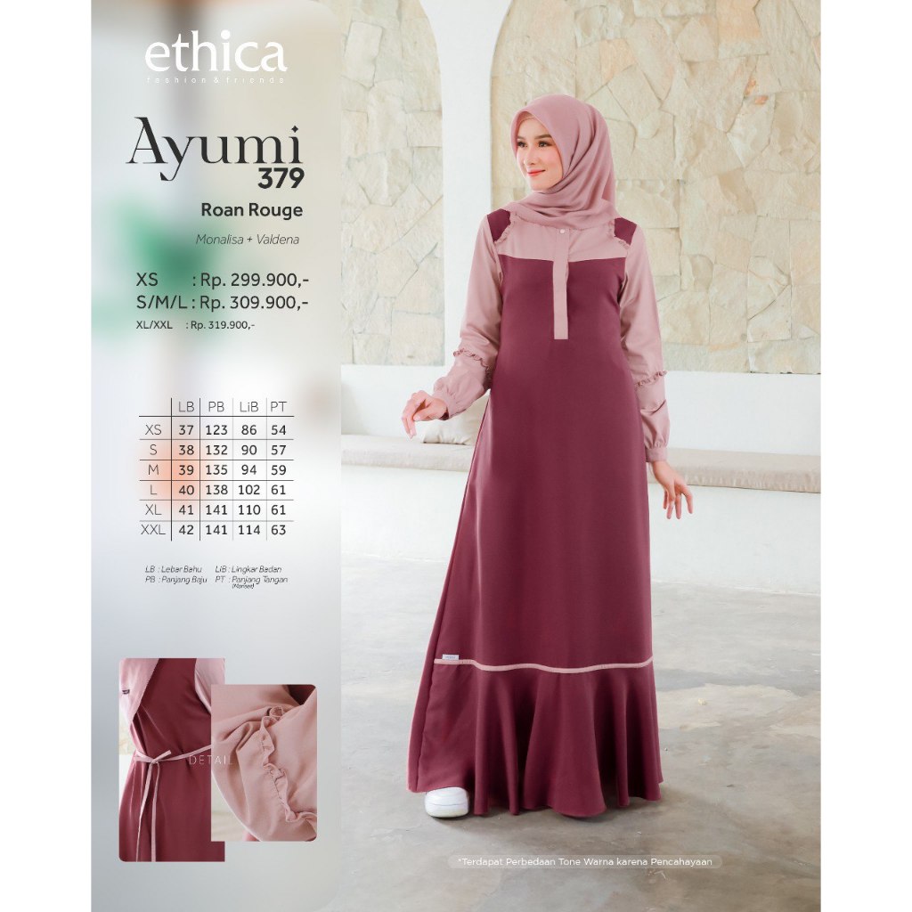 Gamis ETHICA AYUMI 379 ORIGINAL | Shopee Philippines