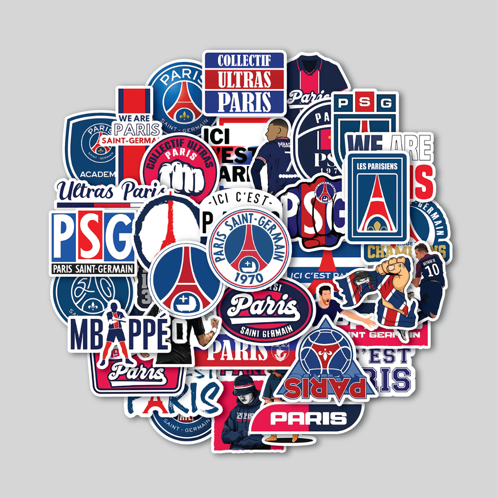 Sticker PACK PARIS SAINT GERMAIN | Tumbler STICKER | Helmet Suitcase ...