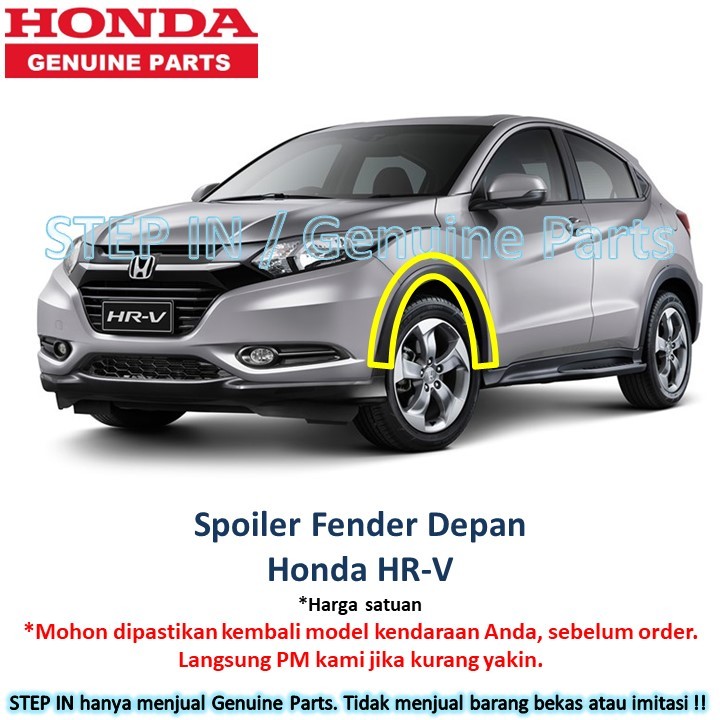Front Fender Spoiler Lis molding Honda HRV HR-V 2015 2016 2017 2018 ...
