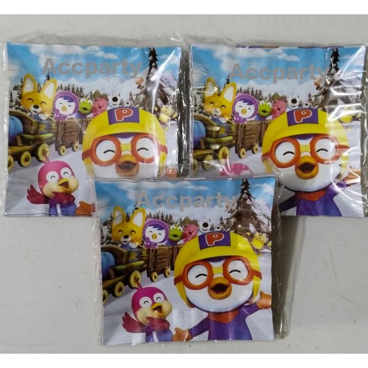 Pororo Theme Birthday Cake Plate/PORORO Box Shape Plate | Shopee ...