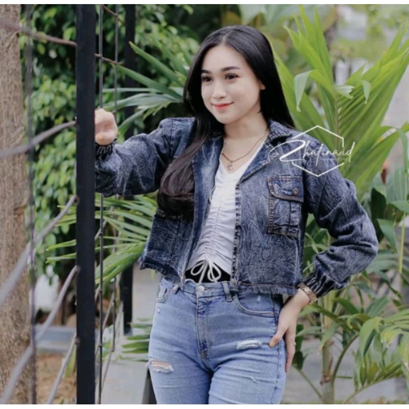 Premium THICK WOMEN'S CROPTY DENIM JACKET | Shopee Philippines