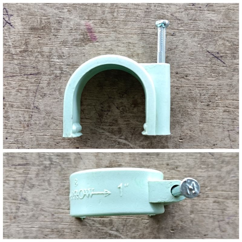 1" Inch PVC PIPE CLAMP WITH CONCRETE NAILS RETAIL Per Pcs | Shopee ...
