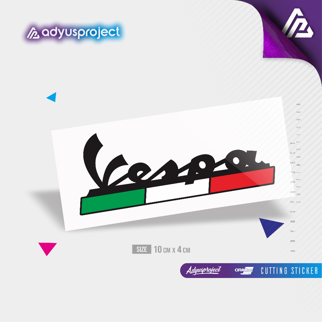 Italian Vespa Logo Sticker Vespa Sticker Motorcycle Sticker | Shopee ...