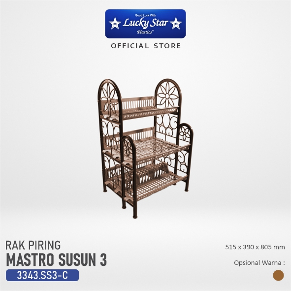 Lucky Star - PLASTIC PLATE RACK / MASTRO PLATE RACK 3 BROWN | Shopee ...
