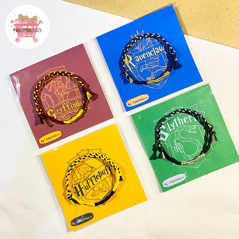 Harry Potter Edition Handmade Woven Rope Yarn Bracelet | Hogwarts House ...