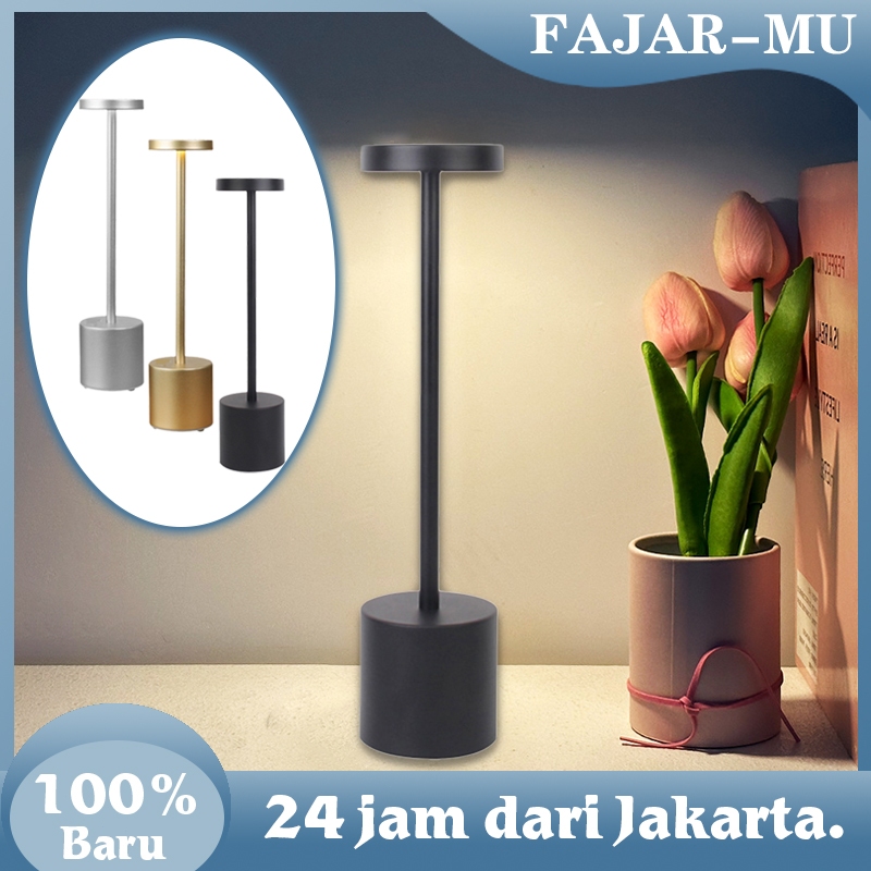 Metal Desk Lamp Portable Rechargeable Cordless LED Table Lamp Touch ...