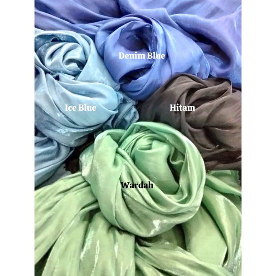 Premium Shimmer Silk Satin Fabric Shimer Satin Tille Meter | Shopee ...