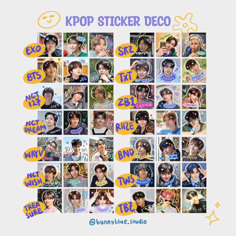 Kpop Boygroup Sticker Deco 35pcs | Shopee Philippines