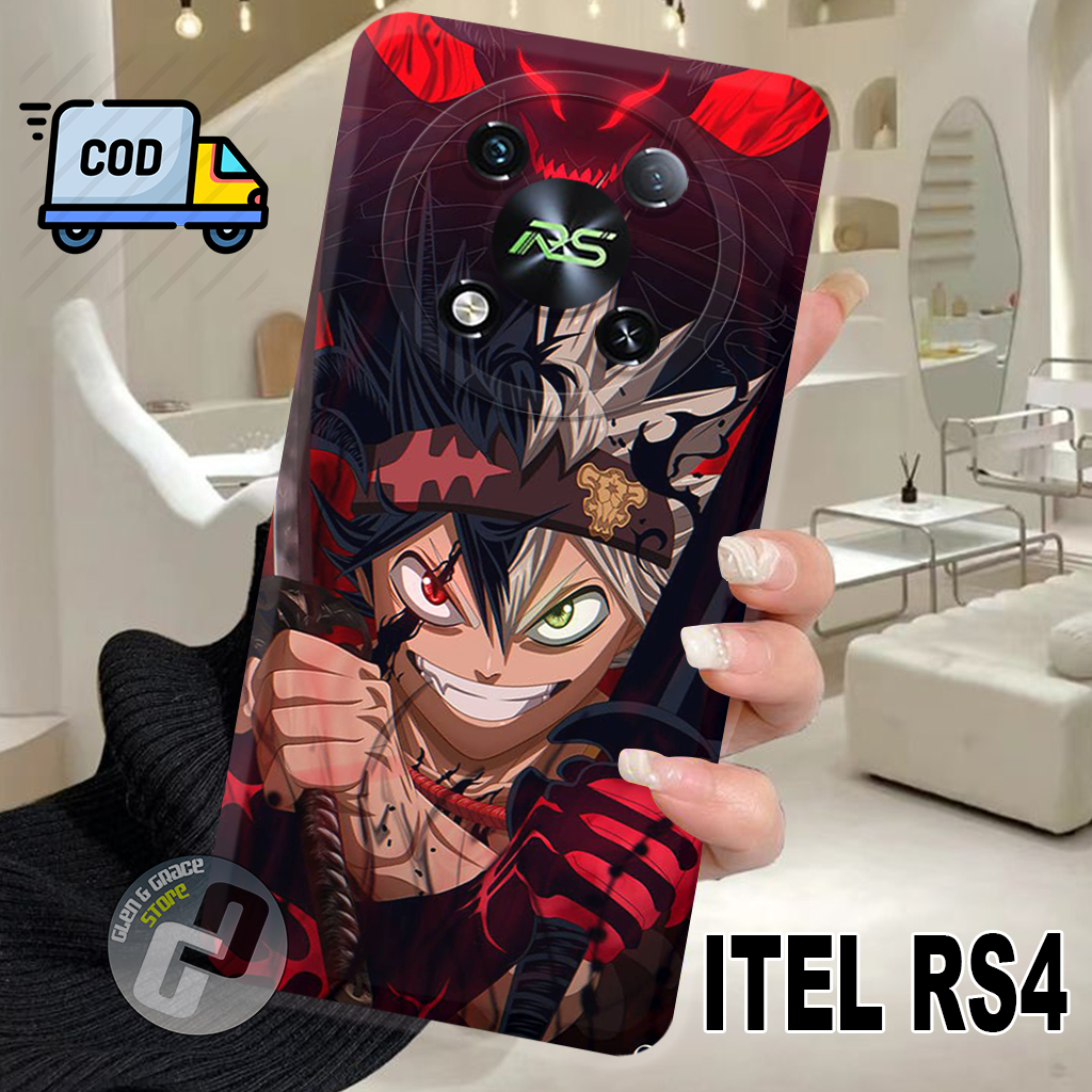 G12 - Latest itel RS4 2024 Case - softcase pro camera - BLACK CLOVER ...
