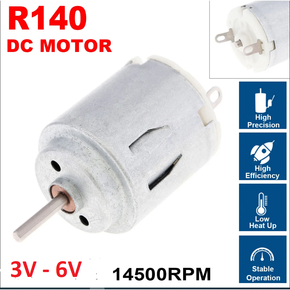 Dc Motor R140 3V-6V Dynamo Drill mini Fan DIY Robotic Toys Micro ...