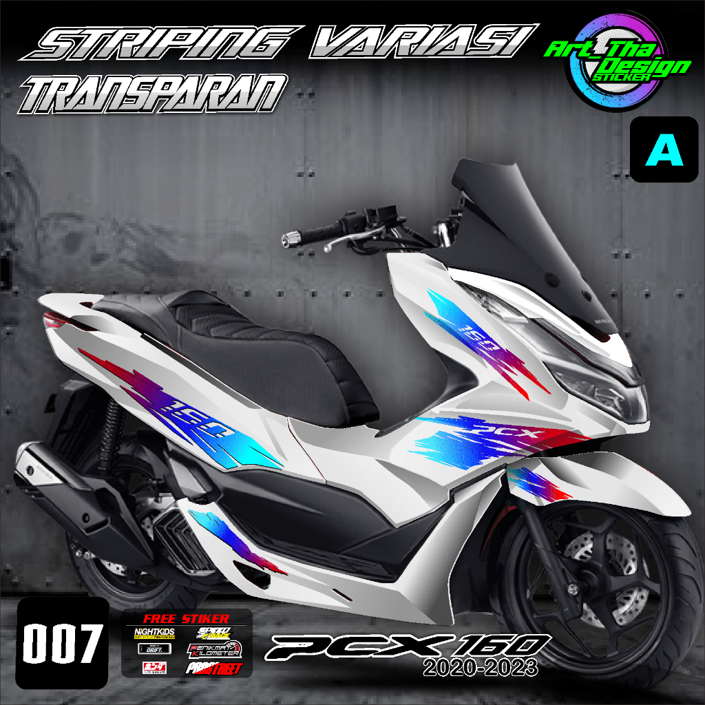 UV Transparent Striping HONDA PCX 160 ALL NEW 007- Transparent ...