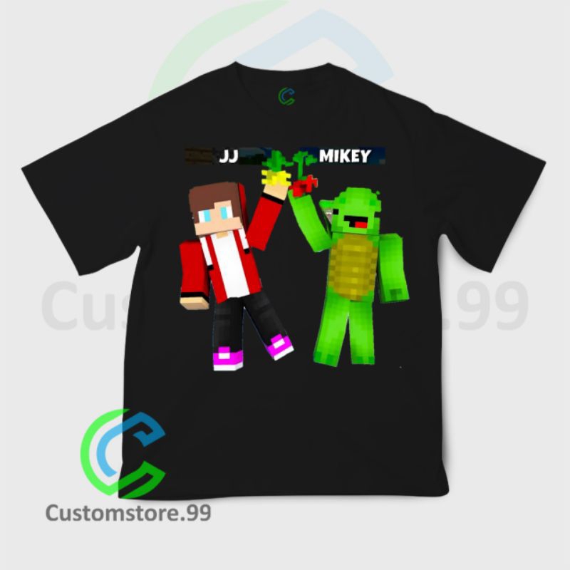 JJ & MIKEY Minecraft Maizen children's top t-shirt, free name screen ...