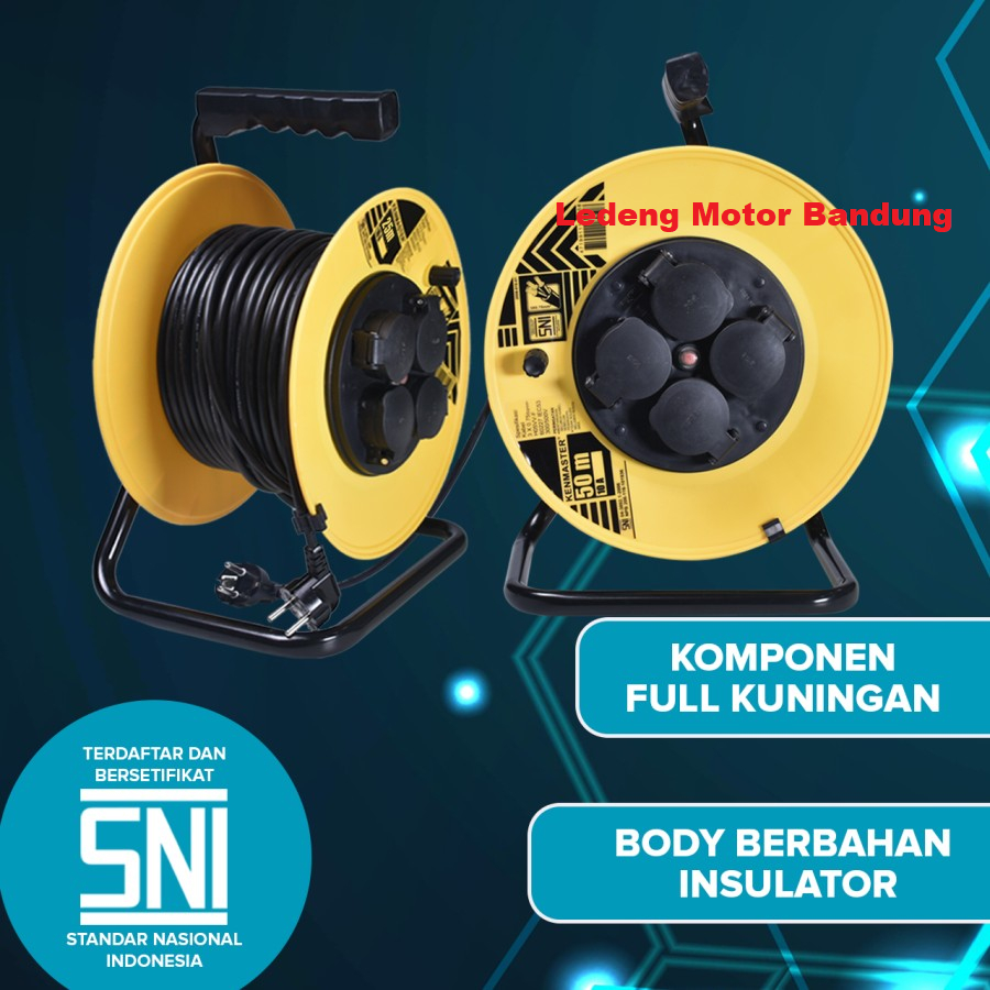 Cable Box Roll 25M Cable Box Roll 4-hole Electrical Plug SNI | Shopee ...