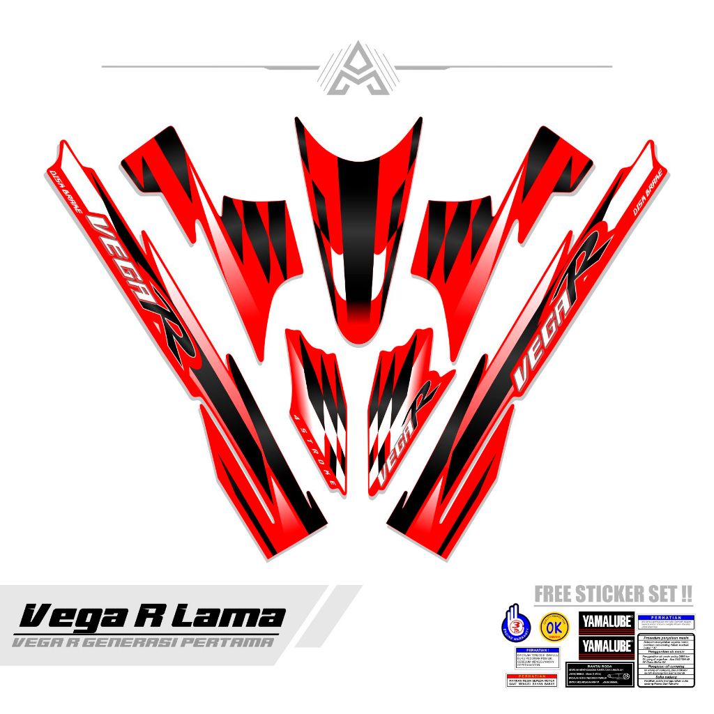 Striping VEGA R LAMA / MTF 5 / STICKER VEGA R KOTAK / STICKER VEGA ...