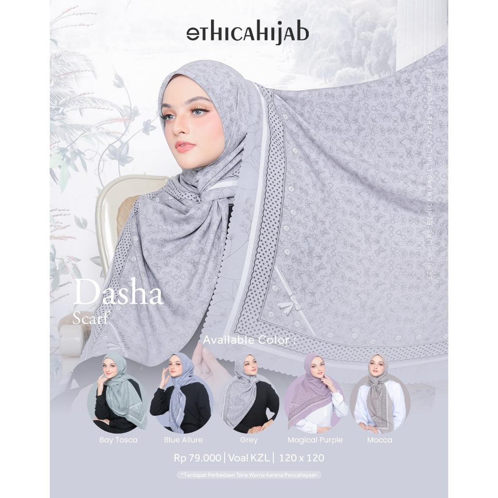 ETHICA HIJAB VOAL MOTIF/ HIJAB DASHA SCARF | Shopee Philippines