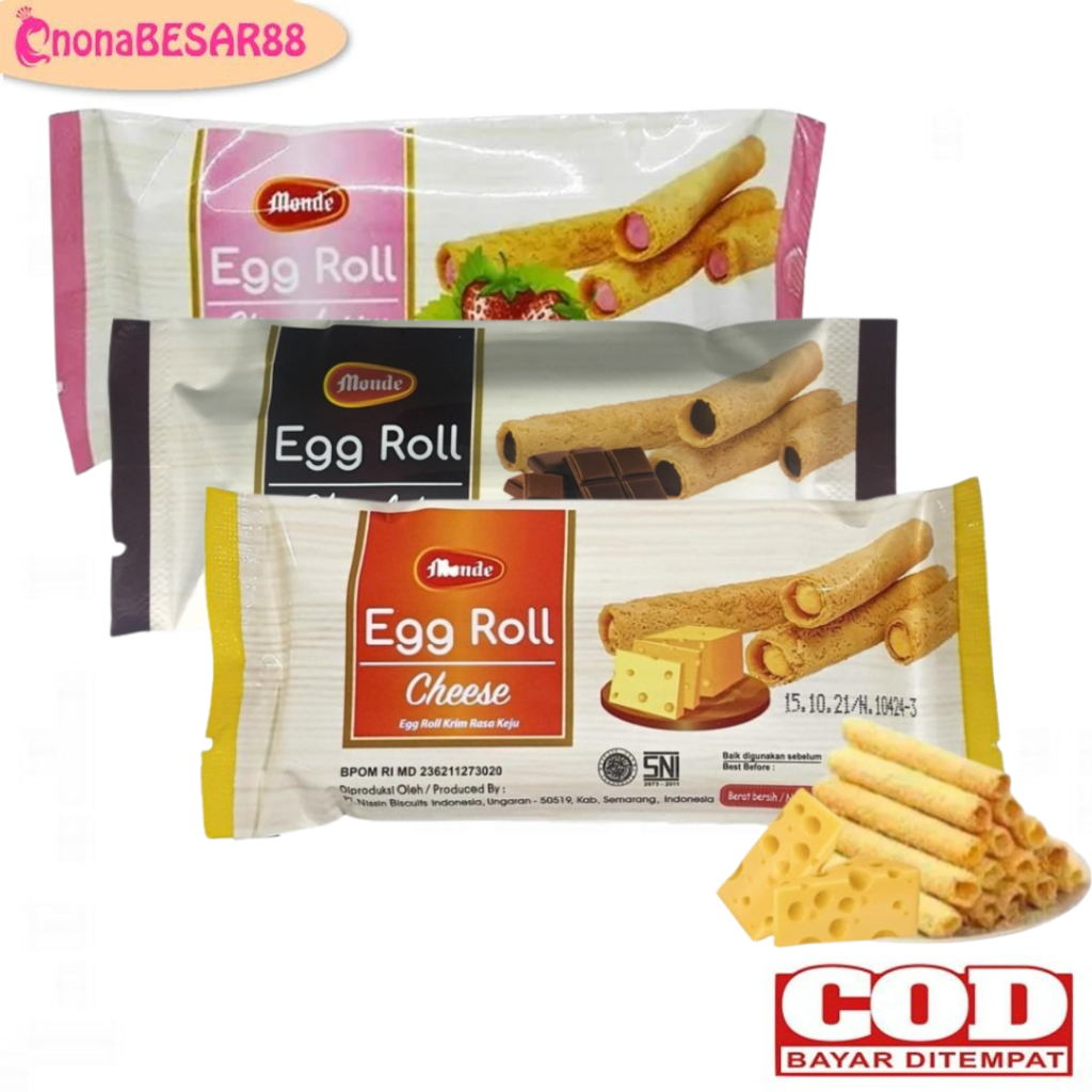 Monde Egg Roll/Egg Roll Lapir Cream Chocolate/Delicious Snack | Shopee ...