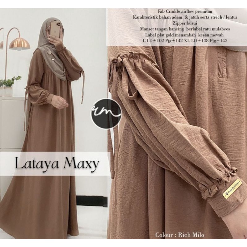 Lataya MAXY DRESS CRINKLE AIR FLOW BUSUI FRIENDLY / GAMIS LATAYA ...