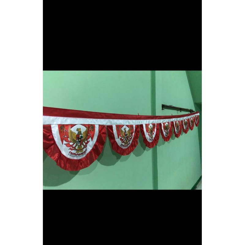 MERAH PUTIH Beautiful Red and White Mini Garuda Background Flag 10 ...