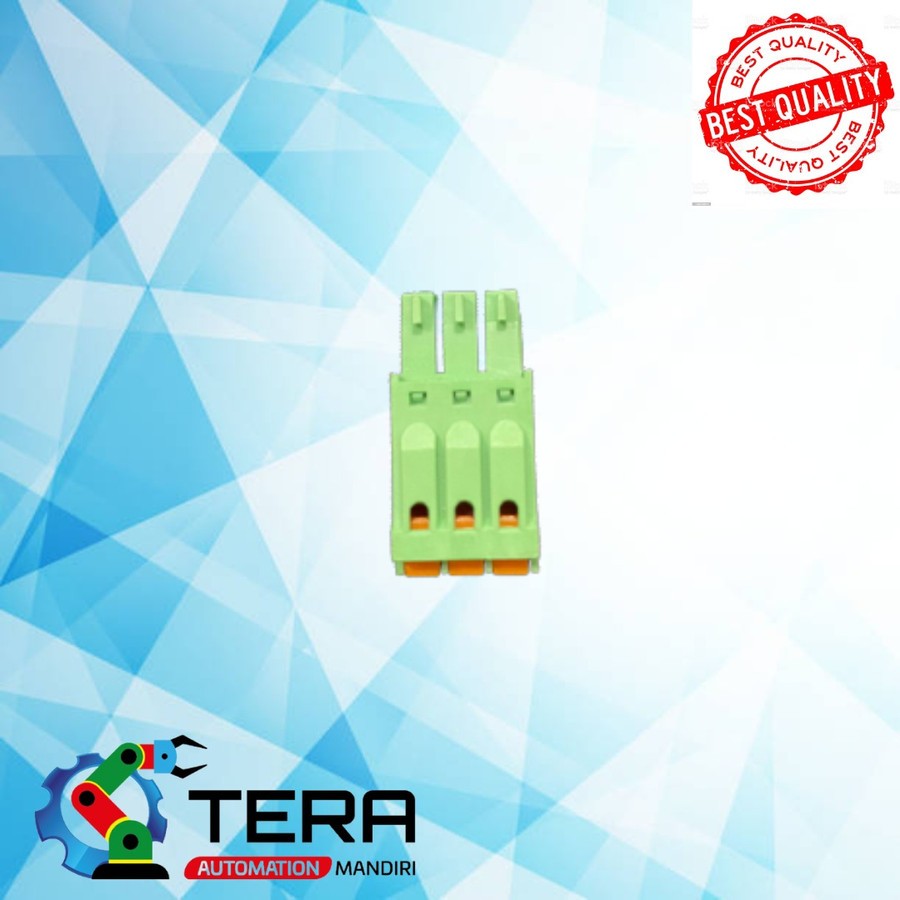HIJAU 3.5mm Plugable Connector Terminal Block 3 pin Green Screw 3p ...