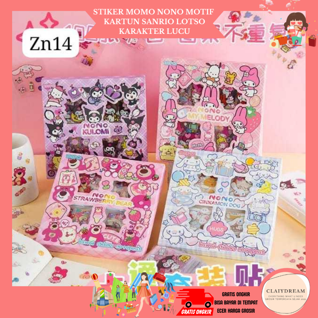 Claiydream STICKER / MOMO LABUBU VIRAL BLACKPINK STICKER 1BOX CONTAINS ...