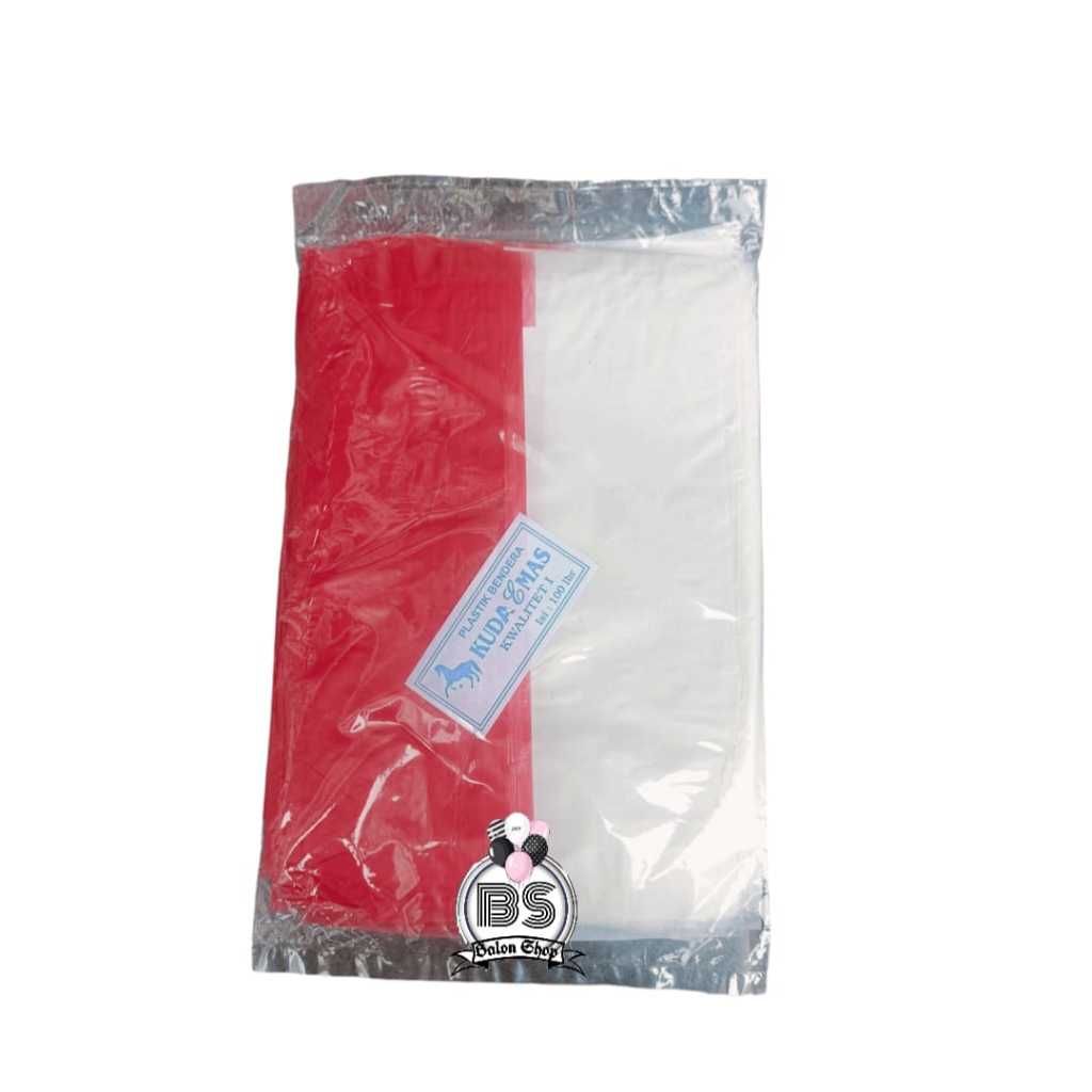PUTIH MERAH 1 PACK Of Red And White Plastic Flags 1 PACK Of 100 Sheets ...