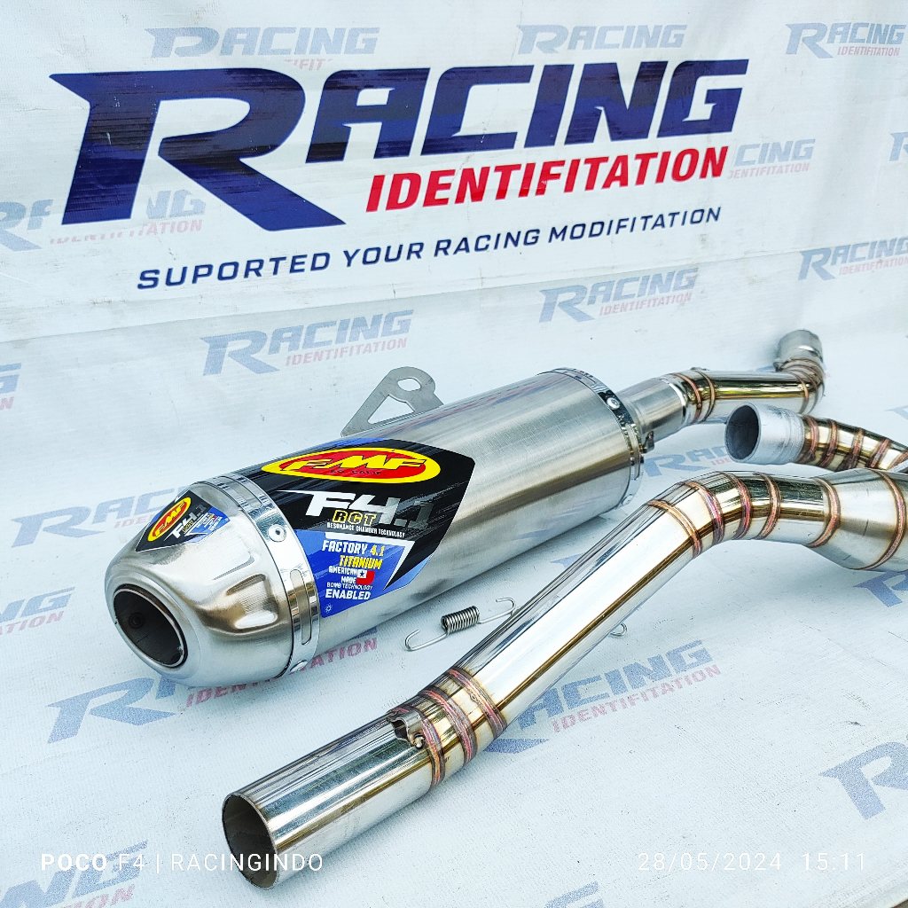 Fmf F4 STANLESS 38MM PIPE CAN ISTER 1 SET FOR XR150 XR200 XR 150/200 ...