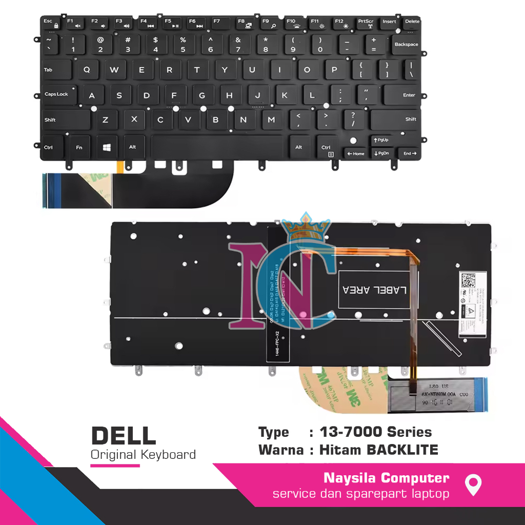 Dell Inspiron Keyboard 13-7000 13-7347 P57G 13-7348 13-7352 P57G 13-7353 13-7359 (With Backlit ...