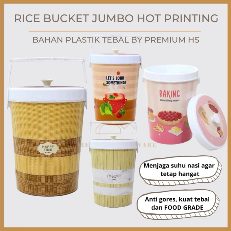 Rice Bucket Character Capacity 30 Liters, 17 Liters | Shopee Philippines