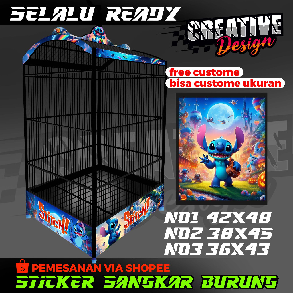 Custome CARTOON BOX CAGE STICKER | Shopee Philippines