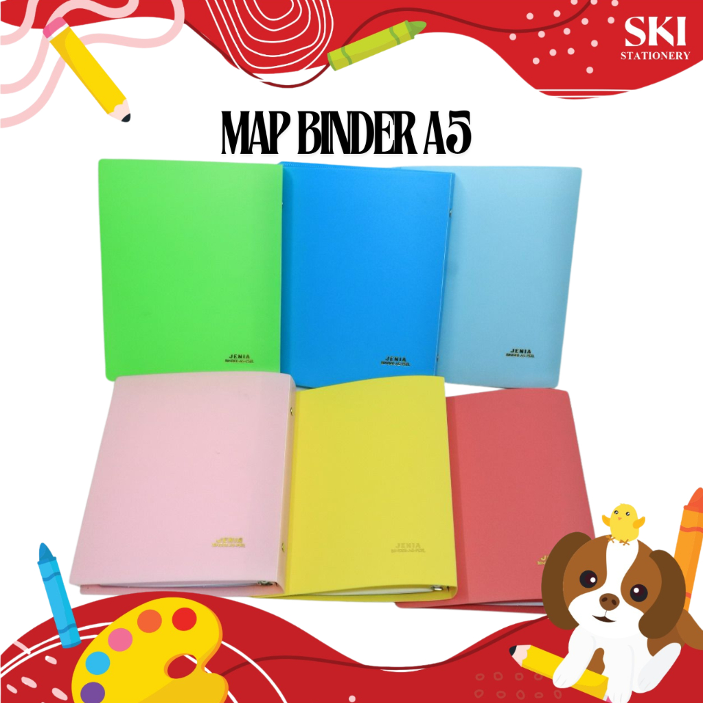 Plain Binder Book/Colorful A5 Binder Map/Lecture Note Binder | Shopee ...
