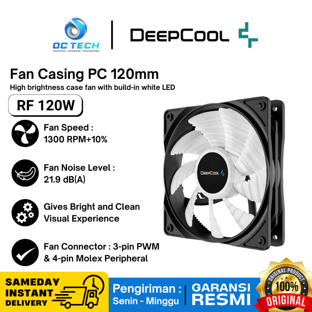Deepcool RF 120 WHITE 120W 12CM LED FAN CASE Fan Casing Deepcool ...