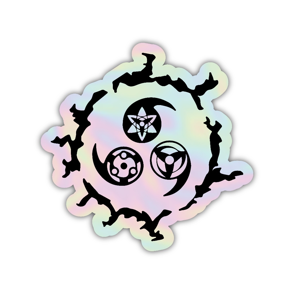 MATA Z260 naruto anime sharingan Eye sticker, Unit hologram sticker ...