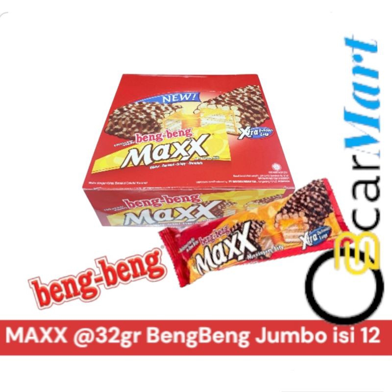 Maxx BengBeng JUMBO 1 box contains 12 Beng Beng 32gr Caramel Chocolate ...