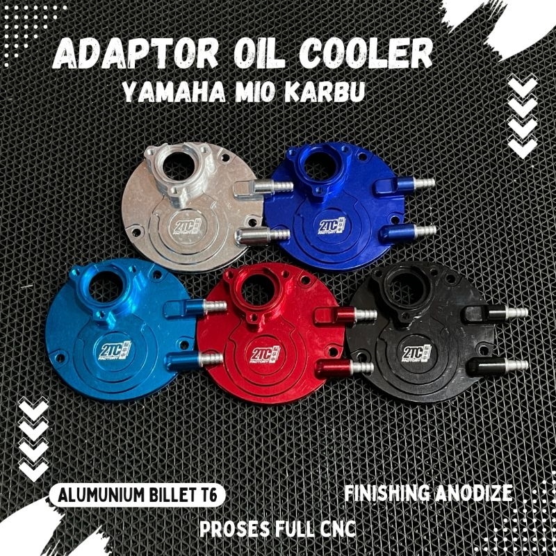 Adapter OIL COOLER YAMAHA MIO COVER OIL COOLER MIO Akaluminum BILLET T6 ...